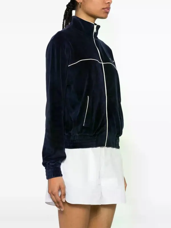SPORTY & RICH Velour Zip-up Jacket