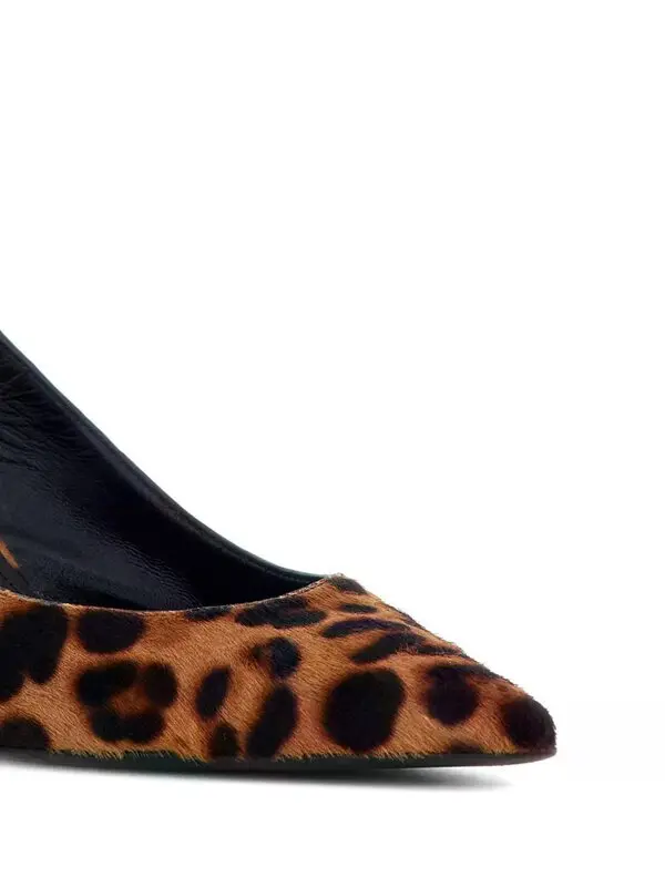 Roberto Cavalli Leopard-print Slingback Pumps