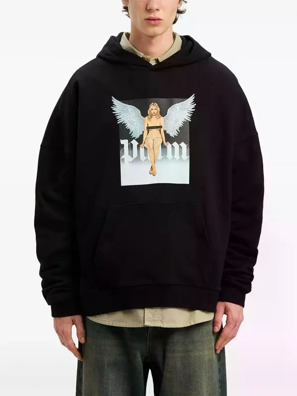 Palm Angels Crystal Pin-up Hoodie