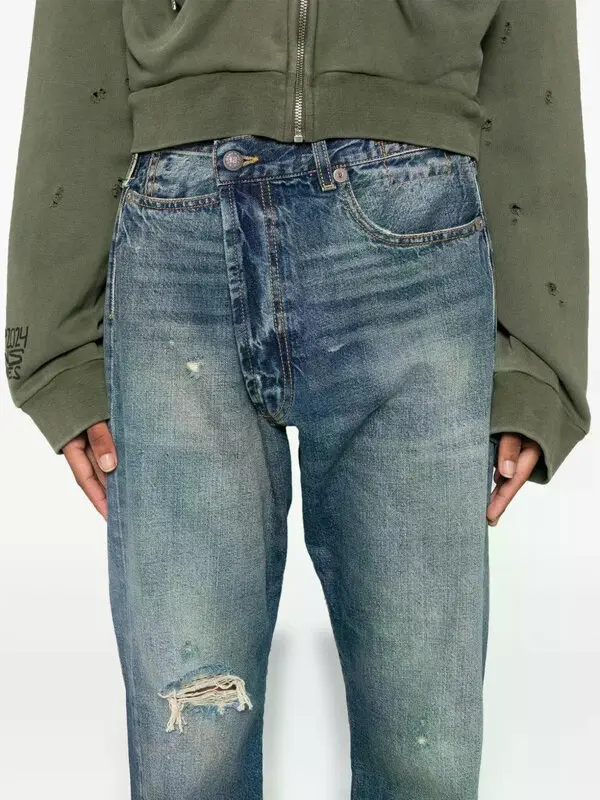 R13 Crossover Distressed Skinny Jeans