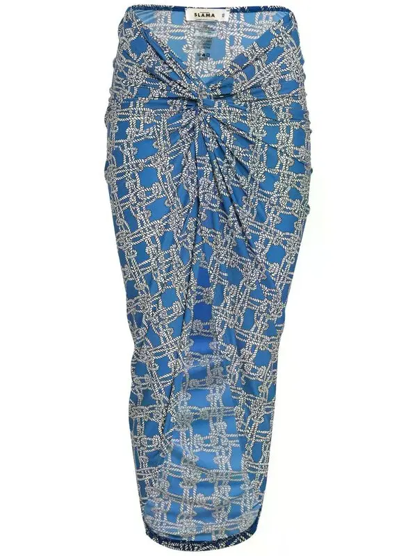 AMIR SLAMA Knot-detailing Cover-up - Blue