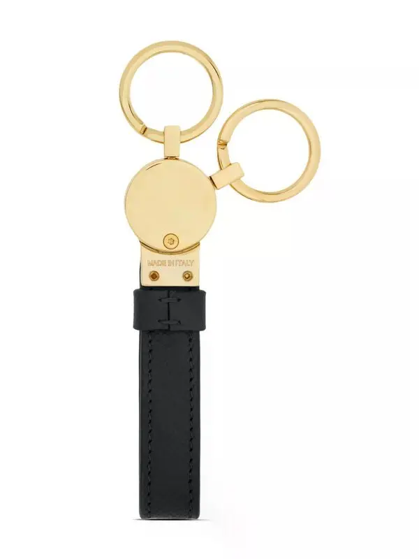 FERRAGAMO Logo-embossed Leather Keychain