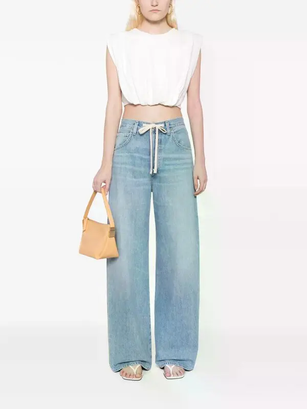 Citizens Of Humanity Brynn Drawstring-waist Cotton Jeans - Blue