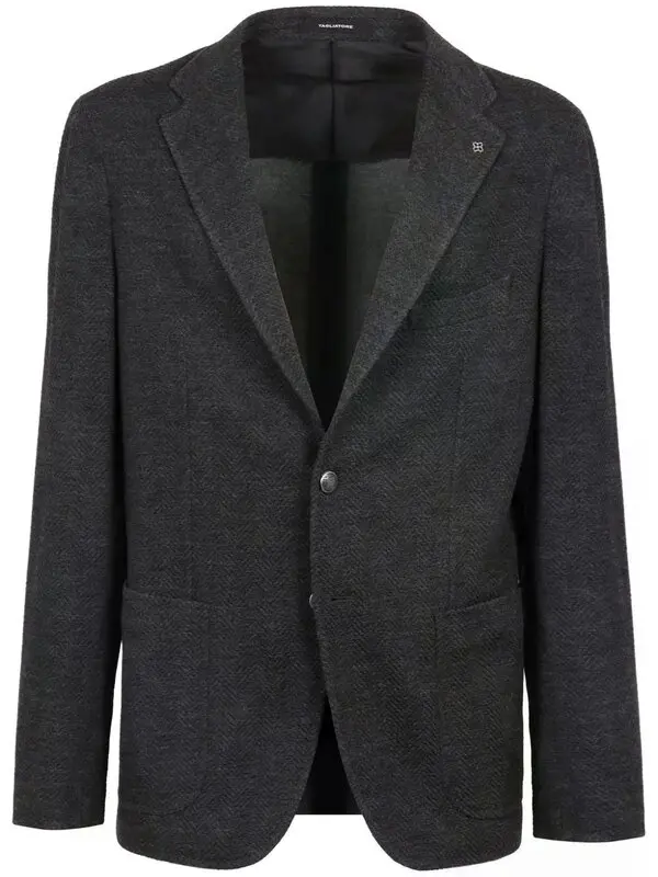 Tagliatore Chevron-pattern Blazer - Grey