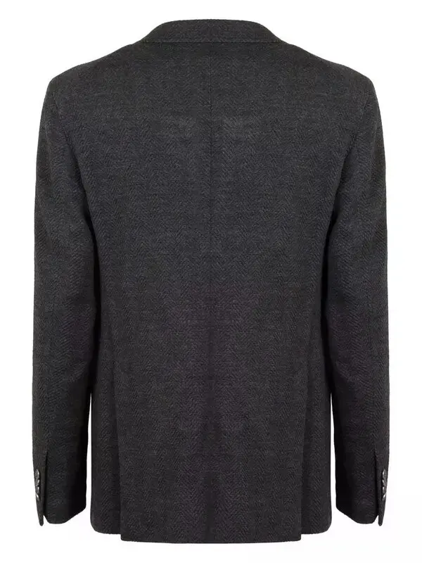 Tagliatore Chevron-pattern Blazer - Grey