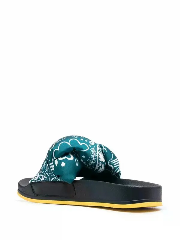 La DoubleJ Treccia Slide Sandals - Blue