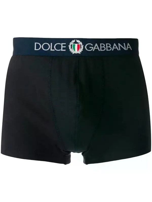 Dolce & Gabbana Logo-waistband Boxer Briefs - Blue