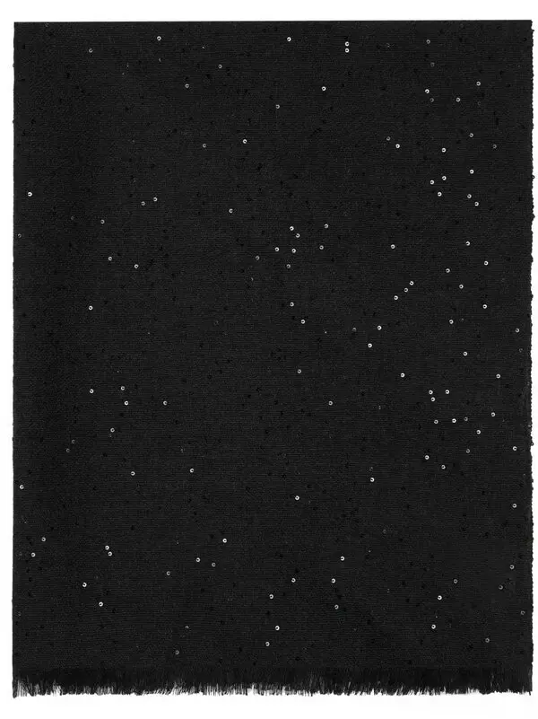 Brunello Cucinelli Sequin-embellished Scarf - Black
