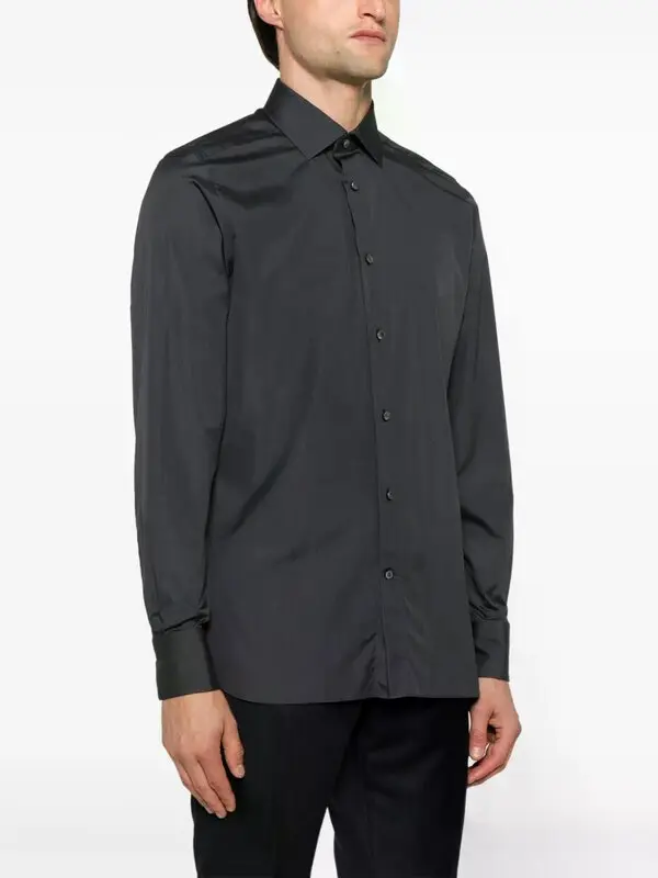 Zegna Poplin Shirt - Grey