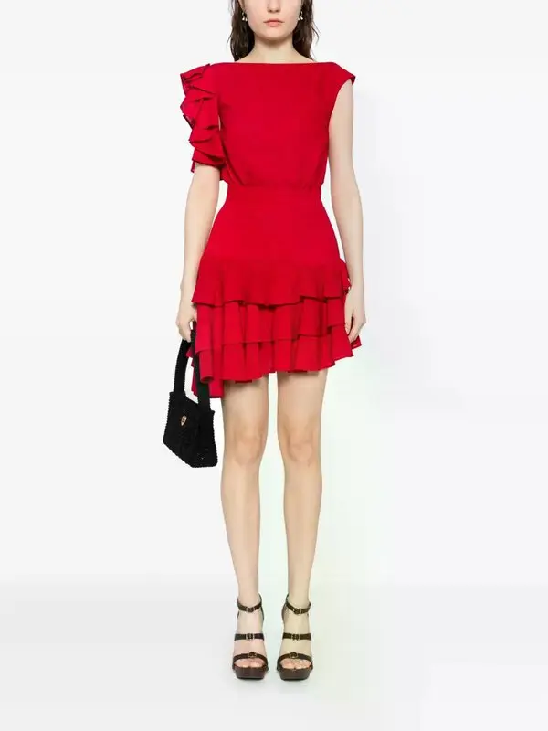 SAIID KOBEISY Ruffled Short Dress