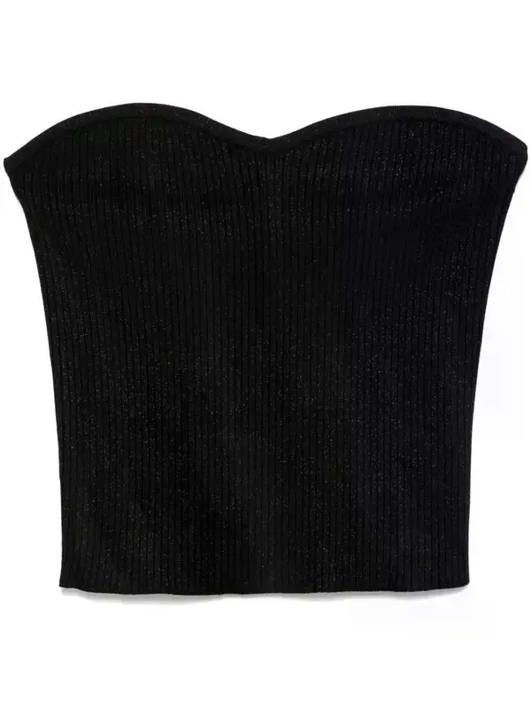 Peserico Lurex Knit Strapless Top