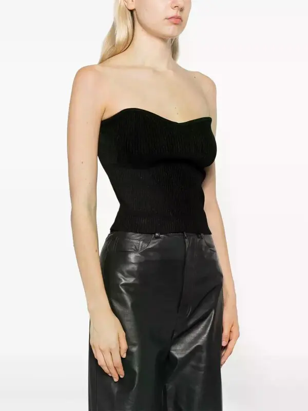 Peserico Lurex Knit Strapless Top