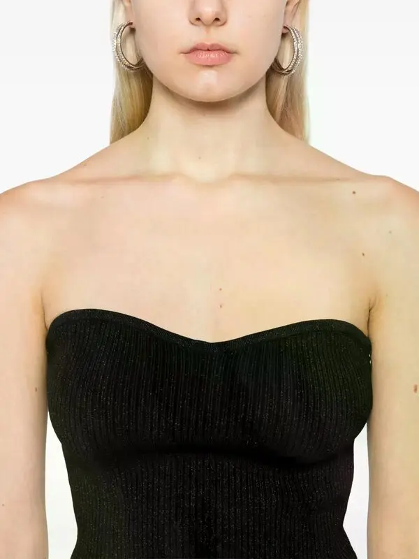 Peserico Lurex Knit Strapless Top