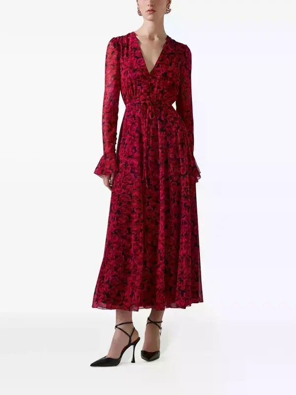 Carolina Herrera Georgette Midi Dress