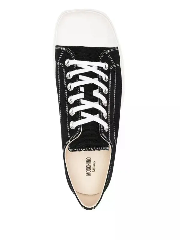 Moschino Square-toe Lace-up Sneakers