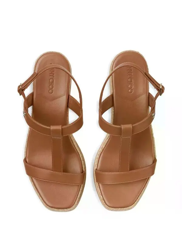 JIMMY CHOO Theia Wedge 60 Espadrilles - Brown