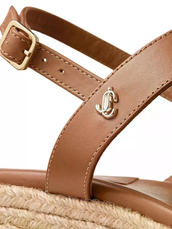 JIMMY CHOO Theia Wedge 60 Espadrilles - Brown