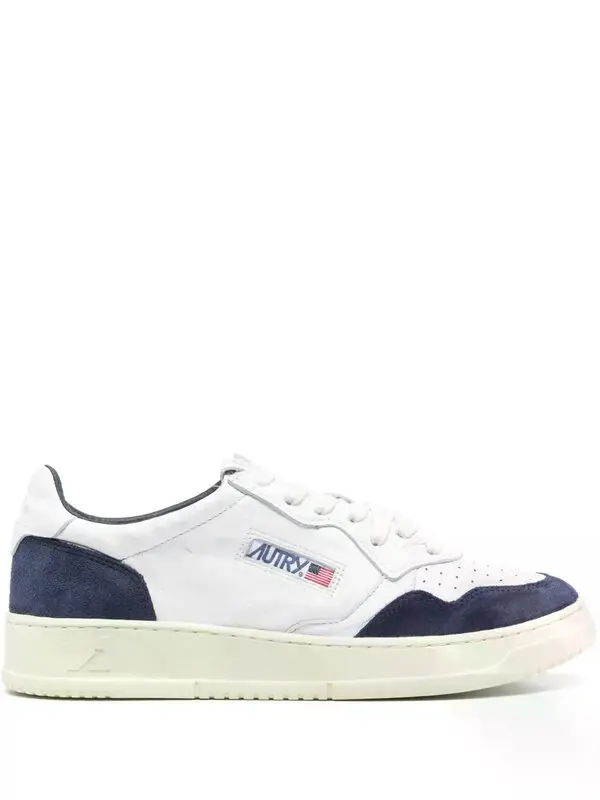 AUTRY Medalist Lace-up Leather Sneakers - White
