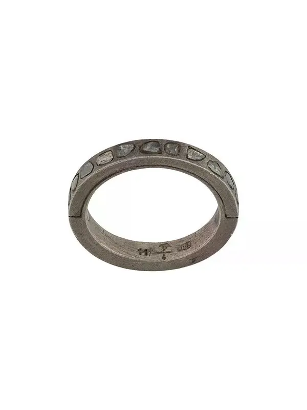 PARTS OF FOUR Diamond Detail Band Ring - Silver