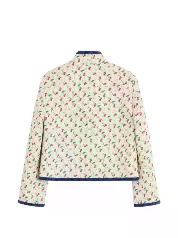 Valentino Garavani Padded Caban With Cherryfic-print Jacquard