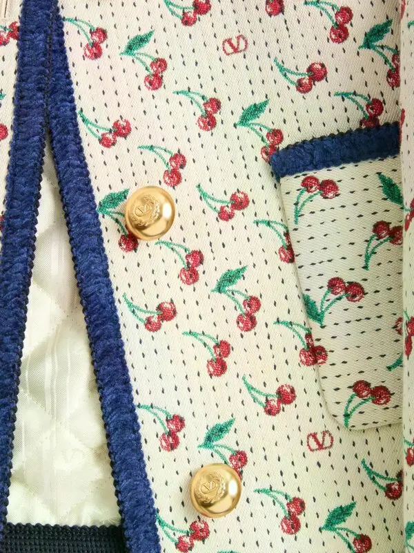 Valentino Garavani Padded Caban With Cherryfic-print Jacquard