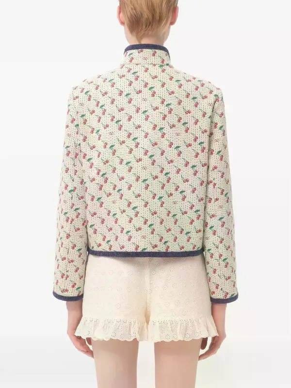 Valentino Garavani Padded Caban With Cherryfic-print Jacquard