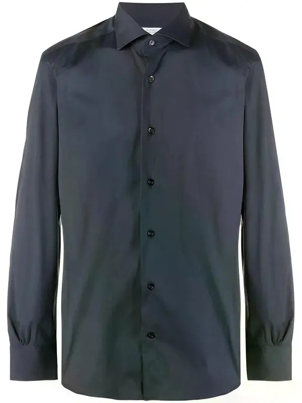 MAZZARELLI Plain Buttoned Shirt - Blue