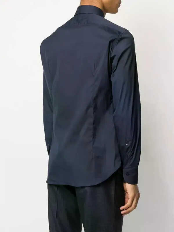 MAZZARELLI Plain Buttoned Shirt - Blue