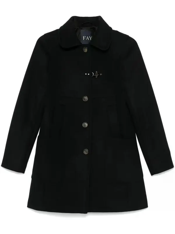 FAY Single-breasted Virgin Wool-blend Coat