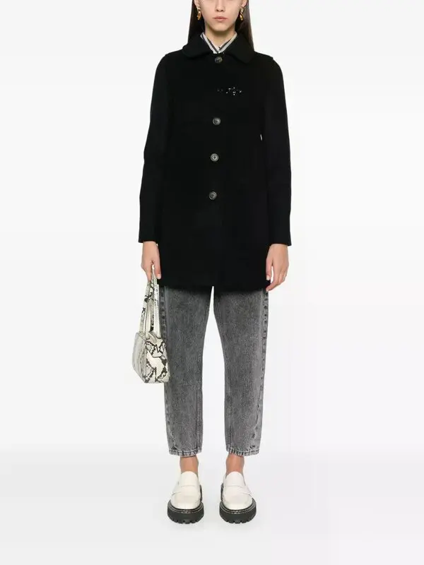 FAY Single-breasted Virgin Wool-blend Coat