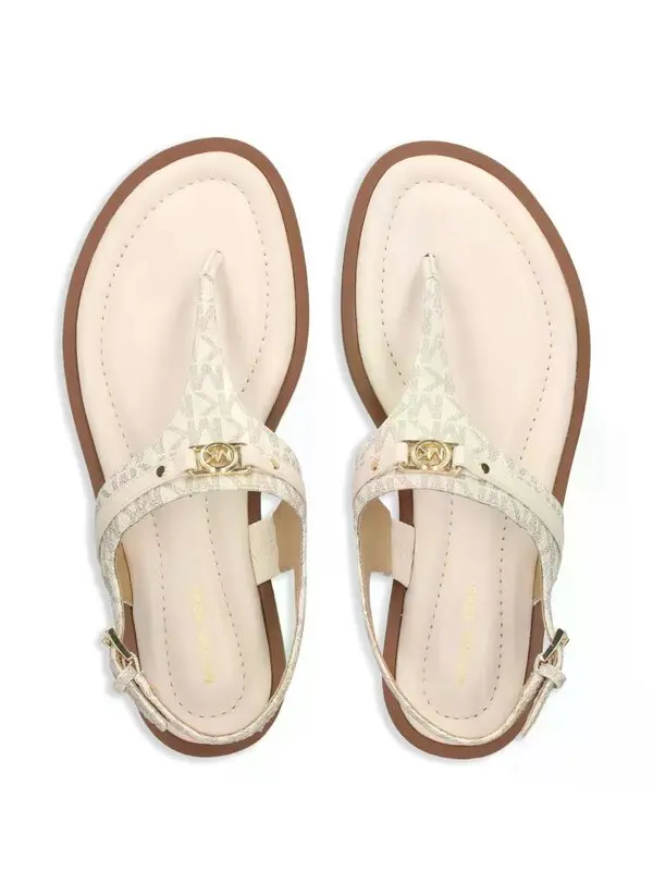 Michael Kors Mandy T-bar Sandals - Neutrals