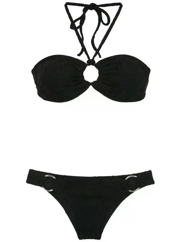 AMIR SLAMA Bikini Set With Cut Details - Black