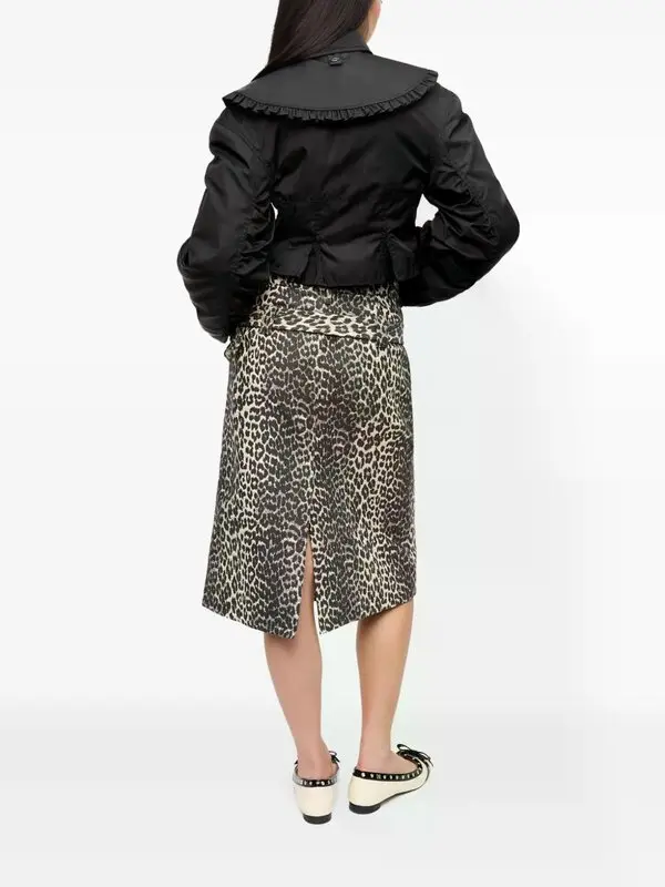 GANNI Ruffle-collar Bomber Jacket