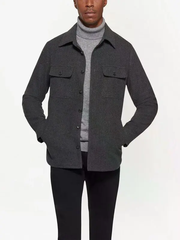 NORWEGIAN WOOL Long-sleeved Wool Shirt Jacket