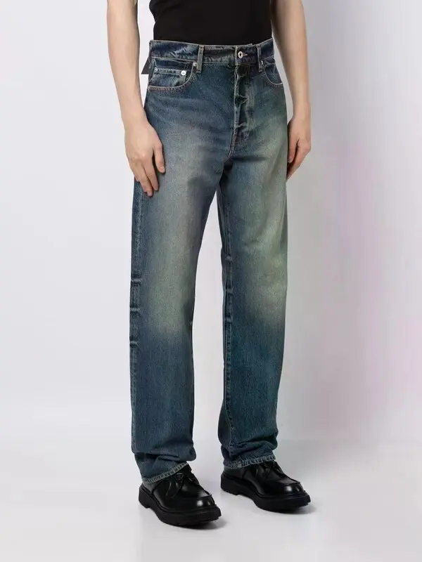 Kenzo Stonewashed Straight-leg Jeans