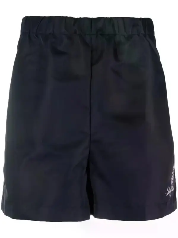 SPORTY & RICH Logo-print Swim Shorts - Blue
