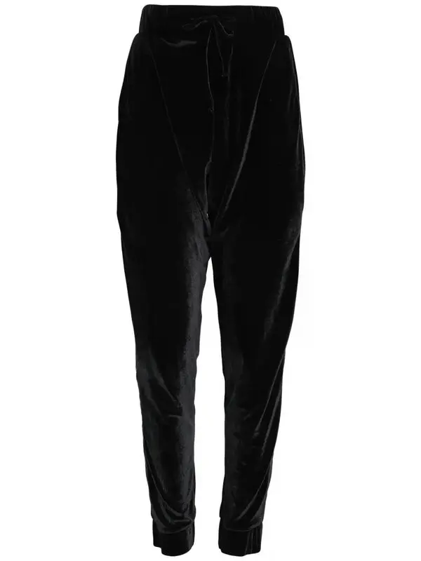 AMIR SLAMA Tapered-leg Velvet Trousers