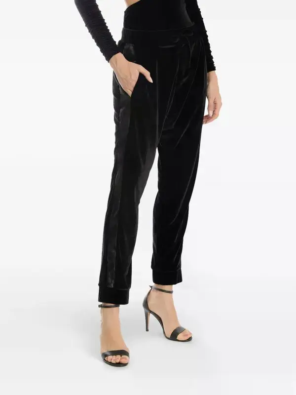 AMIR SLAMA Tapered-leg Velvet Trousers