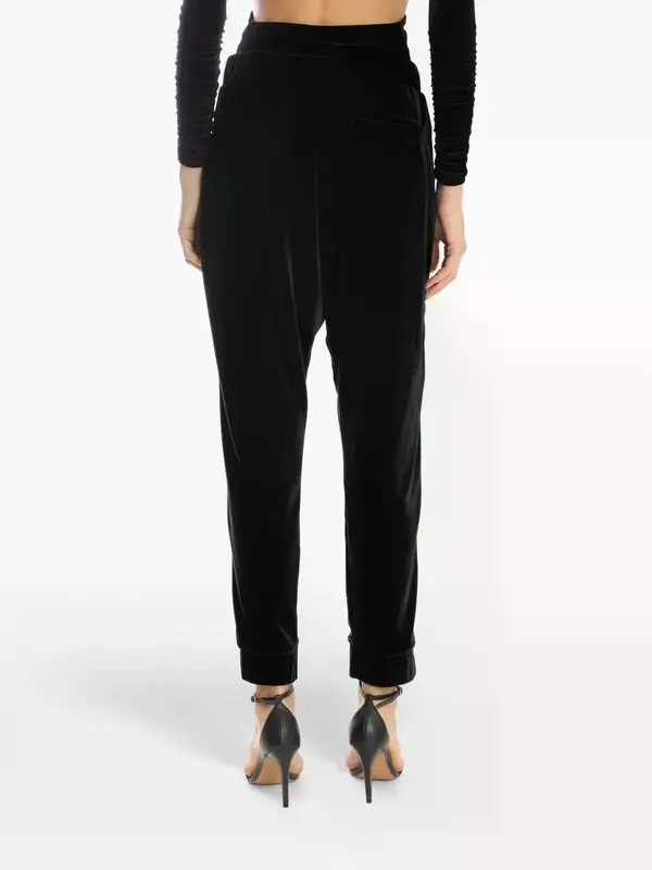 AMIR SLAMA Tapered-leg Velvet Trousers