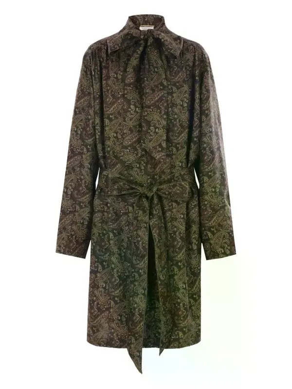 Saint Laurent Paisley-print Silk Dress