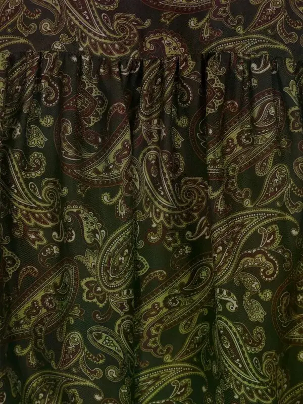 Saint Laurent Paisley-print Silk Dress