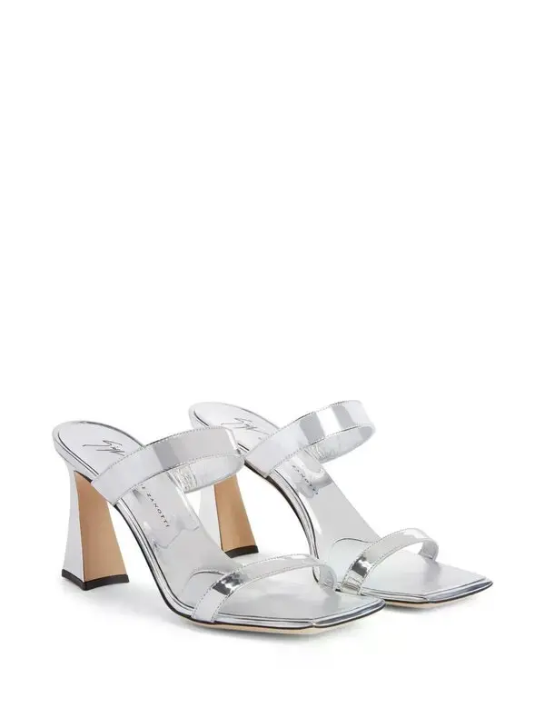 GIUSEPPE ZANOTTI Flaminia Double-strap Sandals - Silver