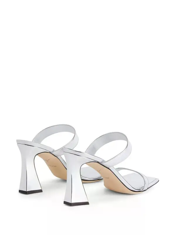 GIUSEPPE ZANOTTI Flaminia Double-strap Sandals - Silver