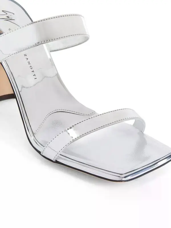 GIUSEPPE ZANOTTI Flaminia Double-strap Sandals - Silver