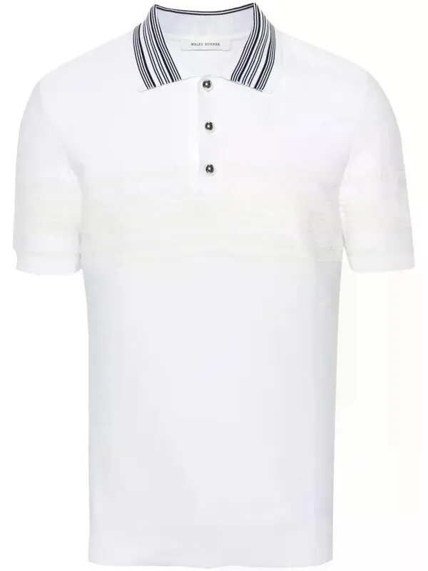 WALES BONNER Dawn Polo Shirt - White