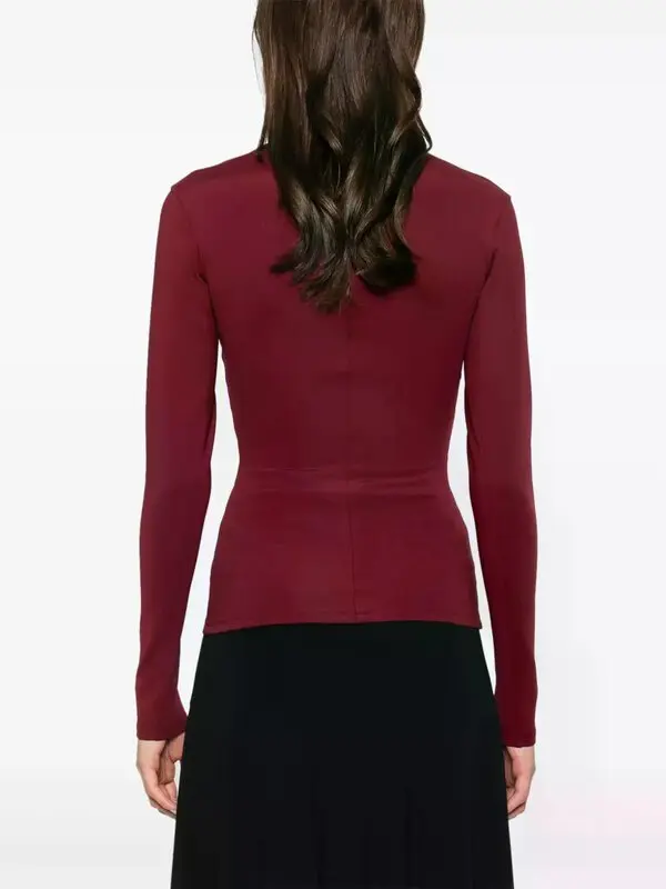 MUGLER Cut-out Star Top - Red