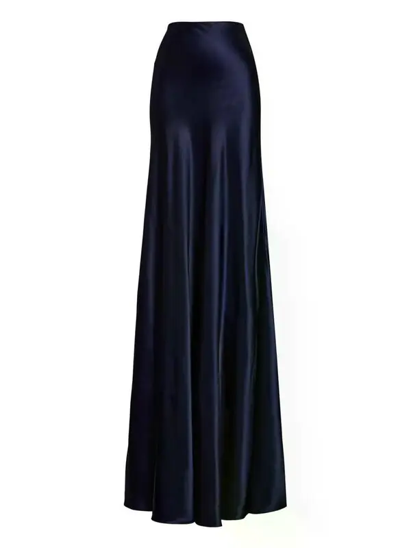 Ralph Lauren Satin-finish Flared Skirt - Blue