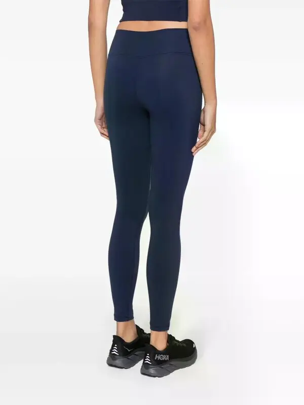 SPORTY & RICH Serif Logo-print Leggings - Blue