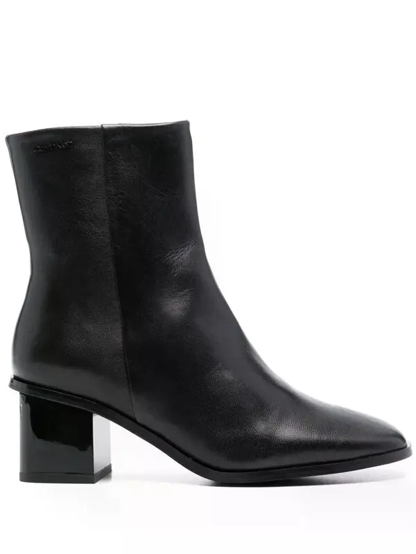 Calvin Klein 50mm Leather Square-toe Ankle Boots