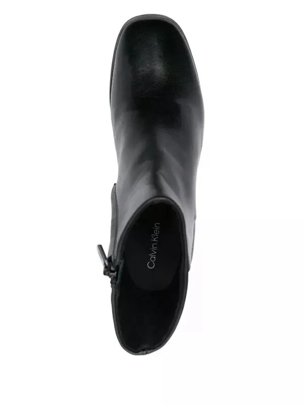 Calvin Klein 50mm Leather Square-toe Ankle Boots